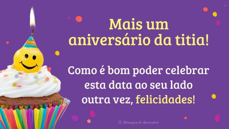 Felicidades para titia - Mensagem de Aniversário